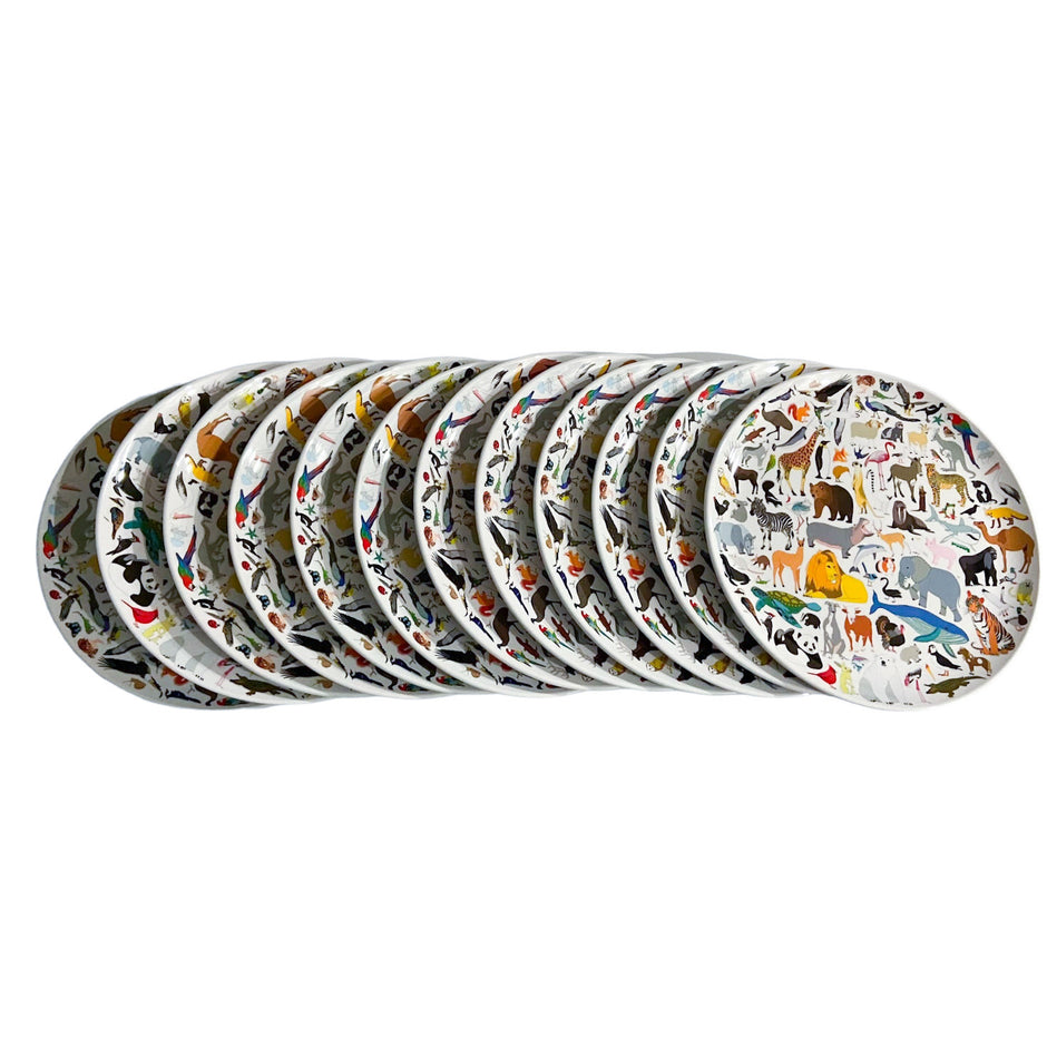 Melamine Plates | Bright Animal Designs by Red Parka