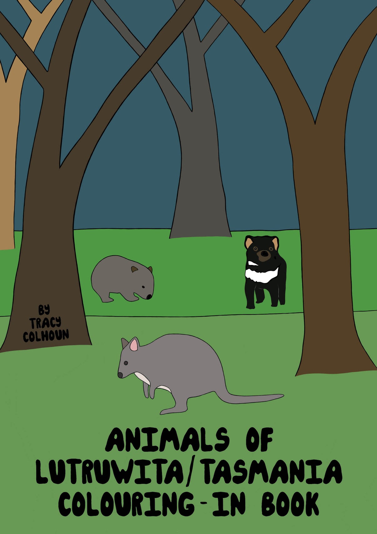 Tasmanian Animal Colouring In Book – Red Parka